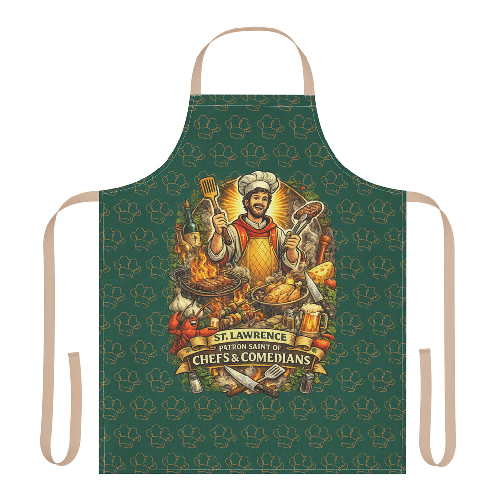 St. Lawrence Apron - Patron Saint of Chefs and Comedians – CatholicShop.com
