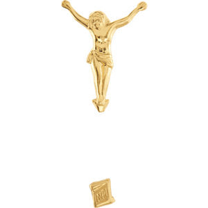 14K Gold 16.5x12.5 MM Corpus & Placard Components – CatholicShop.com