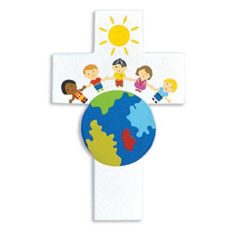 Light of the World Wooden Cross - Children | Catholic Shop ...