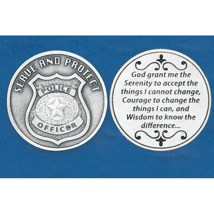 Police Serenity Token - Serve & Protect | Catholic Shop – CatholicShop.com