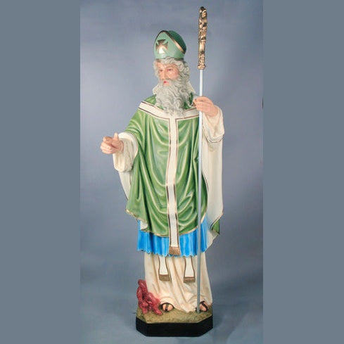 Saint Patrick w/Staff Statue - 72 Inch – CatholicShop.com