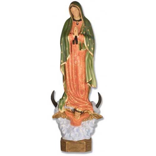 Our Lady Of Guadalupe-32 H Statue - Realistic Color - Hand-Painted ...