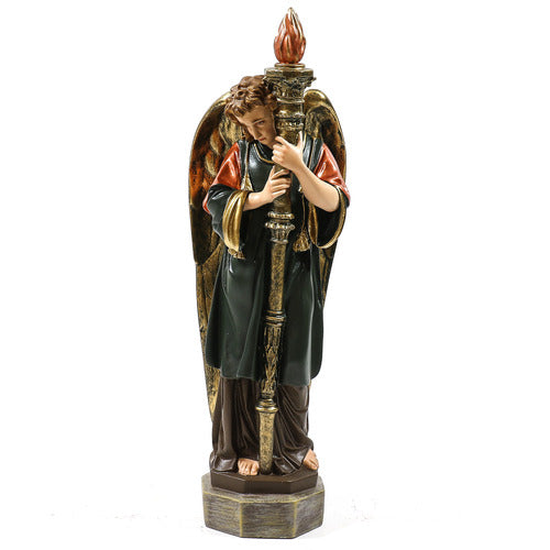 Majestic Angel Guard Statue - 27-inch - Realistic Color - Hand-Painted ...