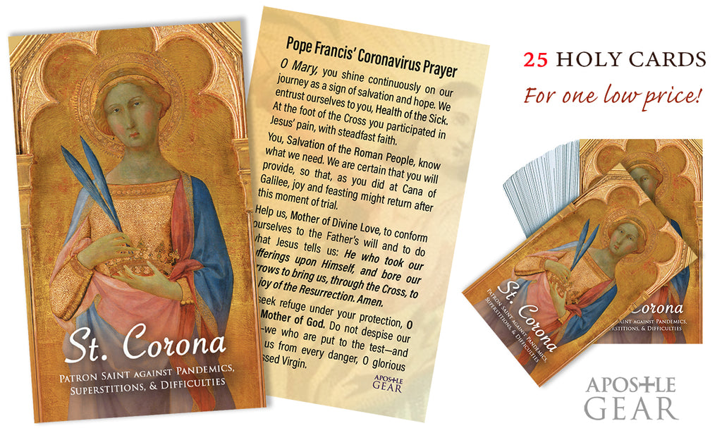 St. Corona Pandemic Prayer Holy Cards Against Coronavirus - 100-Pack ...
